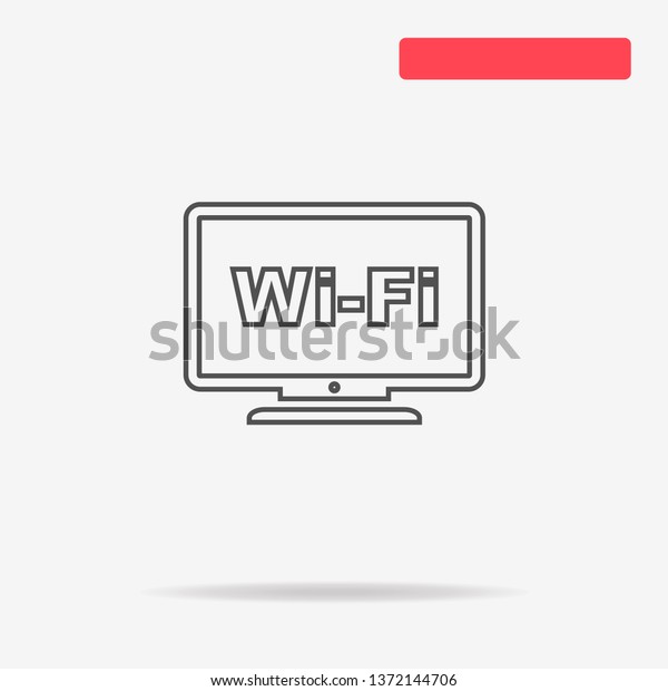 Wifi Tv Icon Vector Concept Illustration Stock Vector (Royalty Free ...