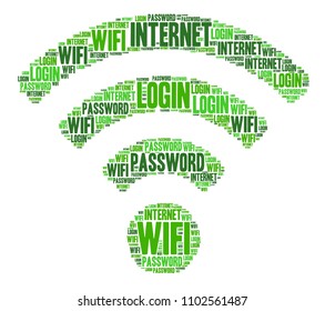Wifi Word Cloud Wifi Related Words Stock Vector (Royalty Free) 1102561487