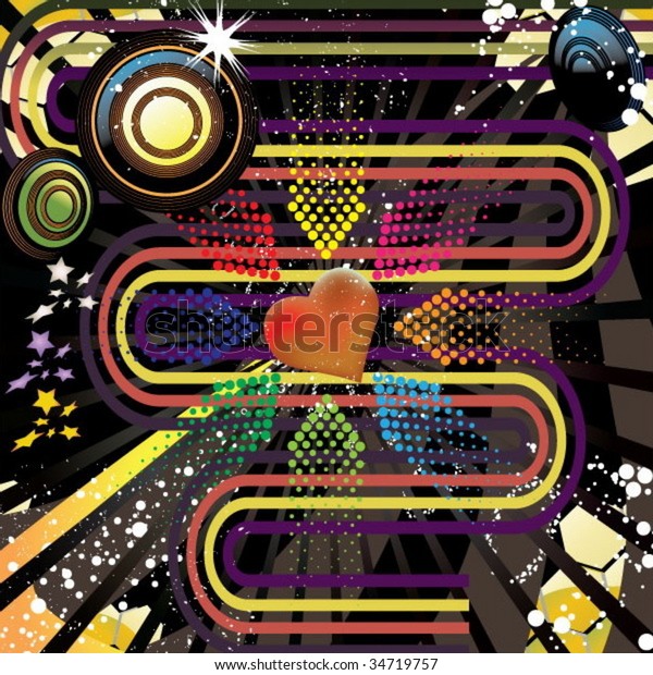 Wild Abstract Party Layout Design Stock Vector (Royalty Free) 34719757 ...