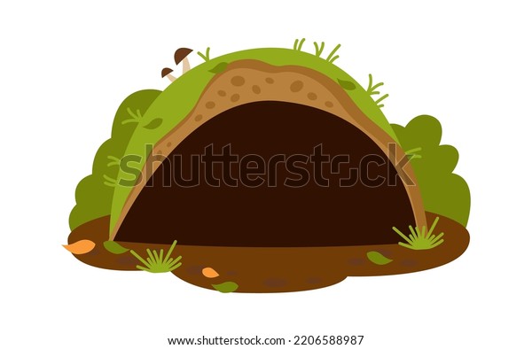 Wild Animal Burrow Vector Illustration Stock Vector (Royalty Free ...