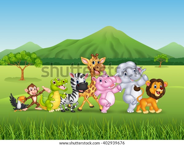Wild Animal Cartoon Stock Vector (Royalty Free) 402939676 | Shutterstock