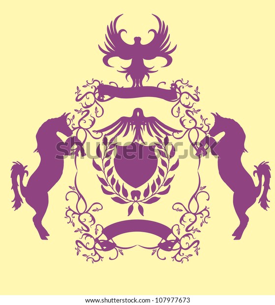 Wild Animal Shield Stock Vector (Royalty Free) 107977673 | Shutterstock