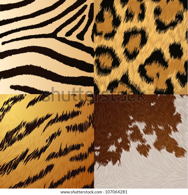 Wild animals skin textures