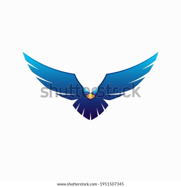 Wild Bird Logo Design Vector Illustration Stock Vector (Royalty Free ...