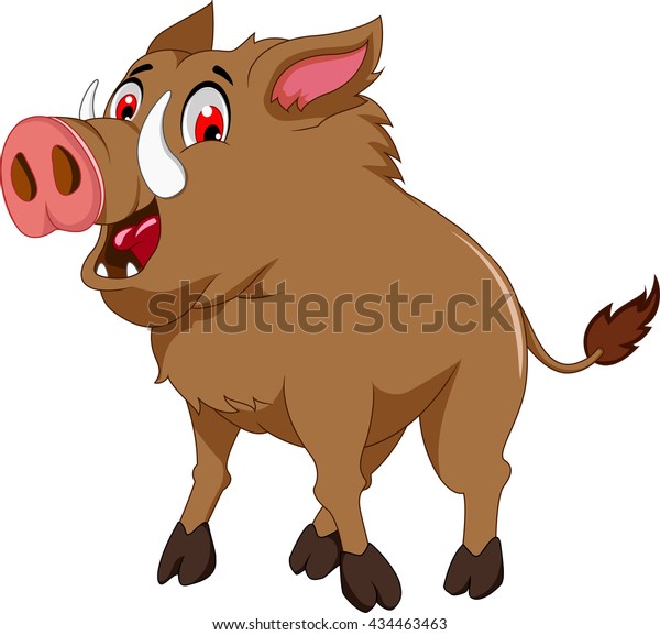 Wild Boar Cartoon You Design Stock Vector (Royalty Free) 434463463 ...