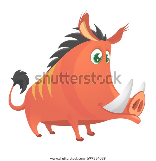 Wild Boar Wild Pig Cartoon Vector: Stock-Vektorgrafik (Lizenzfrei ...
