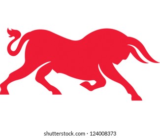 Wild Bull Stock Vector (Royalty Free) 124008373 | Shutterstock