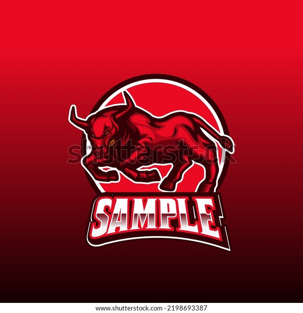 Wild Bull Logo Design Vector Illustration Stock Vector (Royalty Free ...