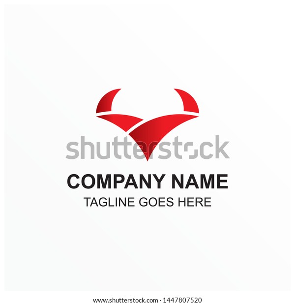 Wild Bull Logo Vector Design Template Stock Vector (Royalty Free ...