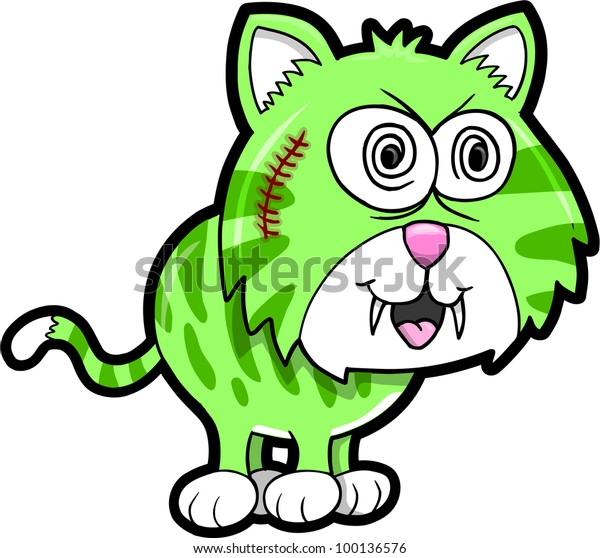 Wild Crazy Tiger Animal Vector Illustration Stock Vector (Royalty Free ...