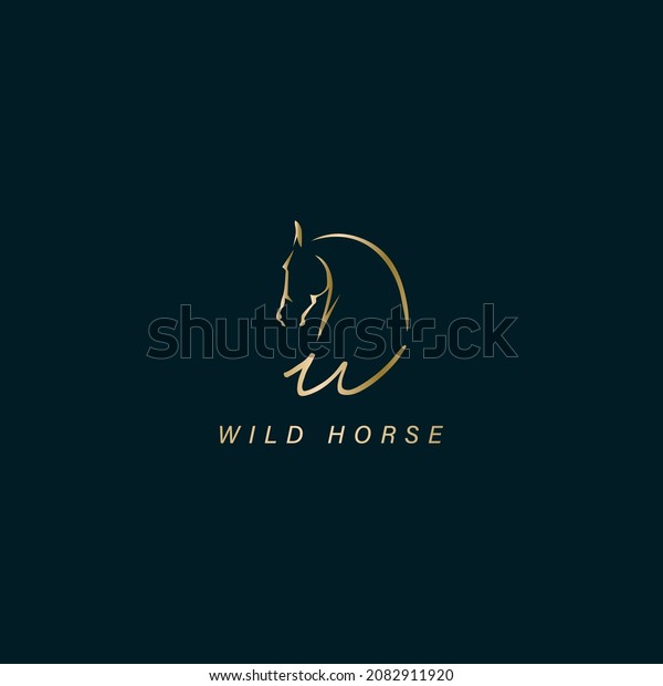 Wild Horse Logo Vector Illustration Stock Vector (Royalty Free ...