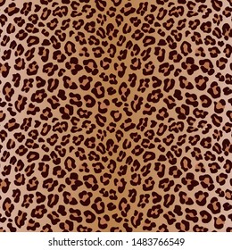 Wild Leopard Print Seamless Pattern Stock Vector (Royalty Free ...