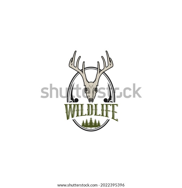 Wild Life Logo Template White Background Stock Vector (Royalty Free ...