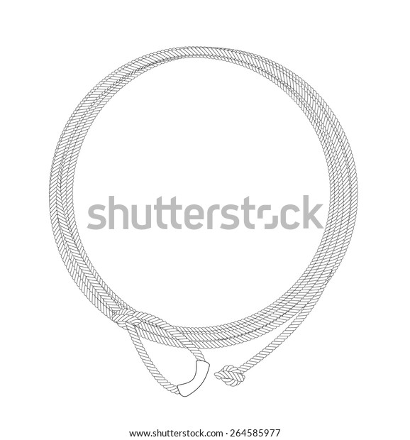 Wild West Lasso Rope Circle Frame Stock Vector (Royalty Free) 264585977 ...