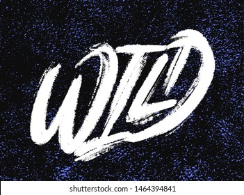 Wild Word Vector Hand Lettering Stock Vector (Royalty Free) 1464394841 ...