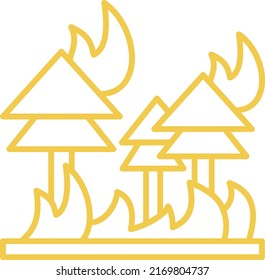 Wildfire Vector Icon Can Be Used Stock Vector (Royalty Free) 2169804737 ...
