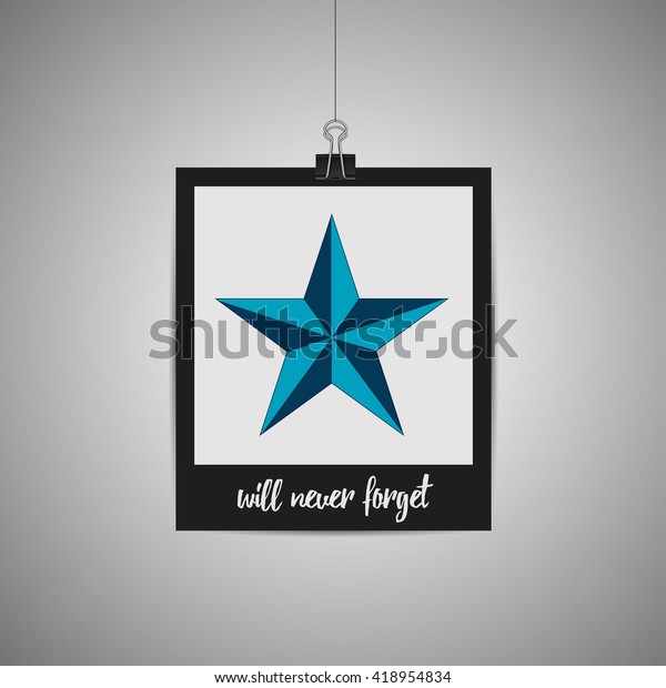 Will Never Forget Sign American Star: vector de stock (libre de ...