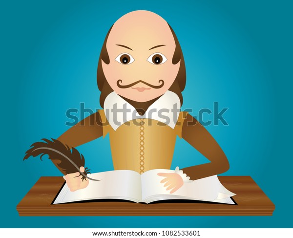 William Shakespeare Writing Desk Stock Vector (Royalty Free) 1082533601 ...