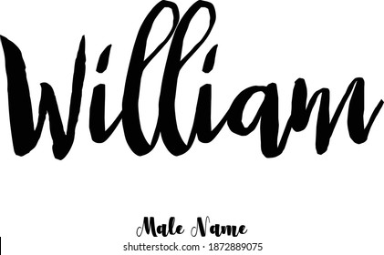 Williammale Name Bold Cursive Calligraphy Typeface 库存矢量图（免版税）1872889075 ...