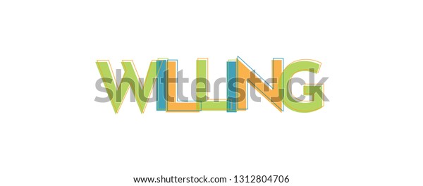 Willing Word Concept Willing Use Cover Stock Vector (Royalty Free ...