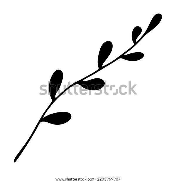 Willow Branch Vector Icon Black Silhouette Stock Vector (Royalty Free ... Willow Branch Vector Icon Black Silhouette Stock Vector (Royalty Free ...