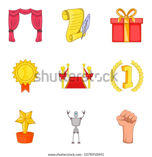 Win Conquest Icons Set Cartoon Set Stock Vector (Royalty Free ...