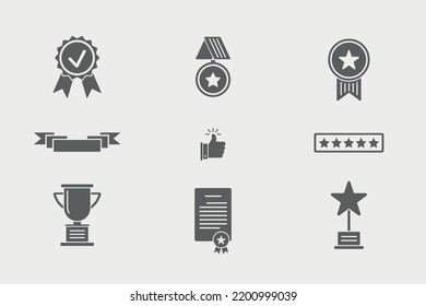 Win Icons Awards Simple Icon Start Stock Vector (Royalty Free ...