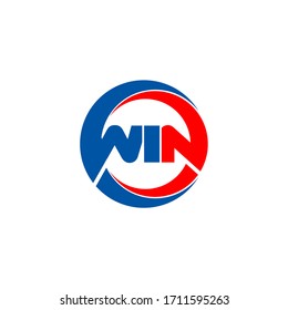 Win Letter Original Monogram Logo Design Stock Vector (Royalty Free ...