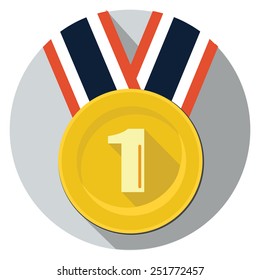 Win Medal Icon Stock Vector (Royalty Free) 251772457 | Shutterstock