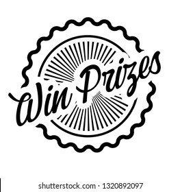 Win Prizes Stamp On White Background Stock Vector (Royalty Free ...