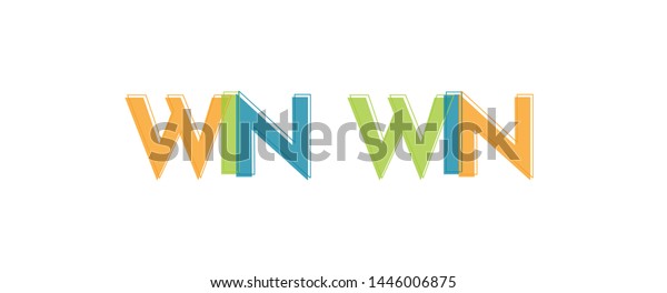 Win Win Word Concept Win Win Stock Vector (Royalty Free) 1446006875 ...