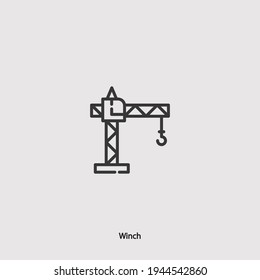 Winch Icon Vector Isolated On White Stock Vector (Royalty Free ...