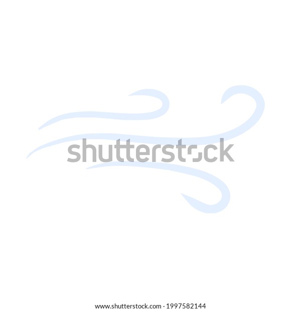 Wind Air Flow Blue Wavy Line Stock Vector (Royalty Free) 1997582144 ...