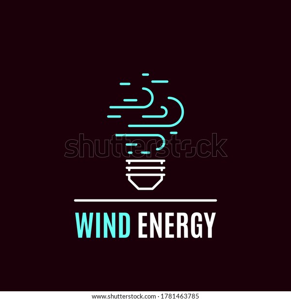 Wind Energy Concept Logo Template Icon Stock Vector (Royalty Free ...