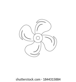 Vektor Stok Wind Fan Logo Vektor Template (Tanpa Royalti) 1844315884 ...