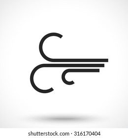Wind Icon Isolated On White Background Stock Vector (Royalty Free ...