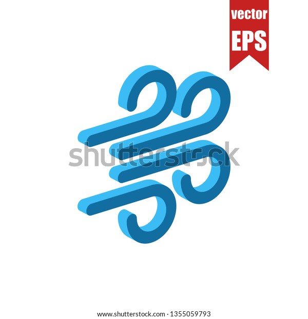 Wind Isometric Iconvector Illustration Stock Vector (Royalty Free ...