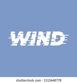 Wind Lettering Word Vector Illustration Stock Vector (Royalty Free ...