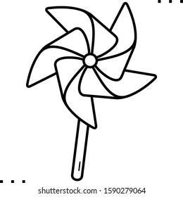 Wind Mill Toy Line Art Icon Stock Vector (Royalty Free) 1590279064 ...