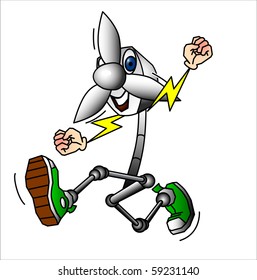 Wind Power Mascot Stock Vector (Royalty Free) 59231140 | Shutterstock