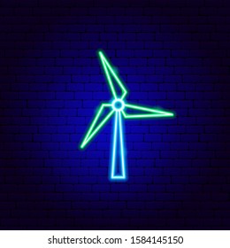 Wind Power Neon Sign Vector Illustration Stock Vector (Royalty Free ...