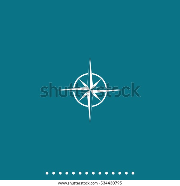 Wind Rose Icon Cartography Symbol 库存矢量图（免版税）534430795