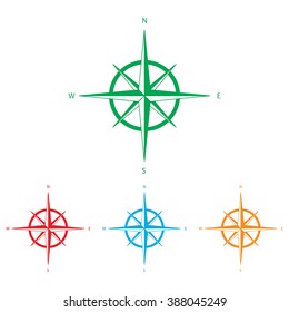 Wind Rose Sign Stock Vector (Royalty Free) 432229423 | Shutterstock