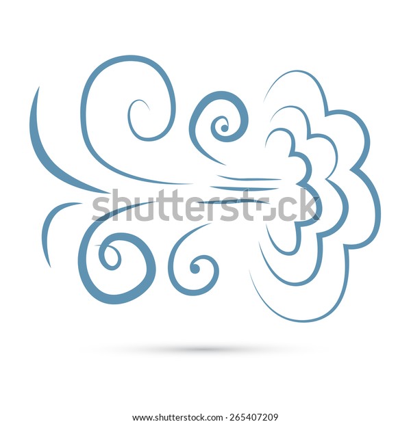 Wind Sign Symbol Vector Illustration Stock Vector (Royalty Free ...