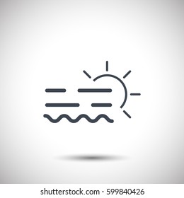 Wind Sun Icon Stock Vector (Royalty Free) 622706384 | Shutterstock