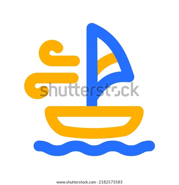 Wind Surf Outline Color Stock Vector (Royalty Free) 2182573583 ...