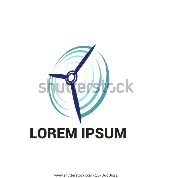 Wind Turbine Iconsymbol Vector Logo Template Stock Vector (Royalty Free ...