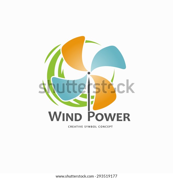 Wind Turbine Logo Design Template Air Stock Vector (Royalty Free ...