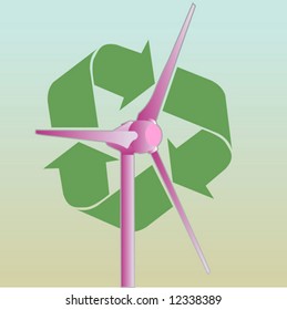 Wind Turbine Recycle Stock Vector (Royalty Free) 12338389 | Shutterstock
