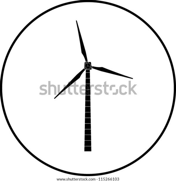Wind Turbine Symbol Stock Vector (Royalty Free) 115266103